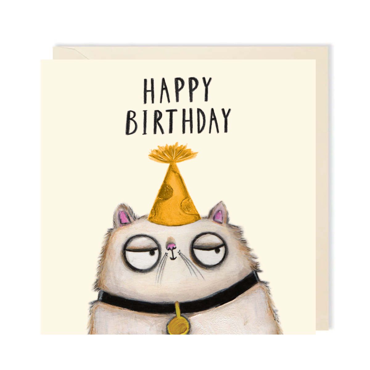 Happy Birthday Party Hat Cat Card – Juxtapose Home
